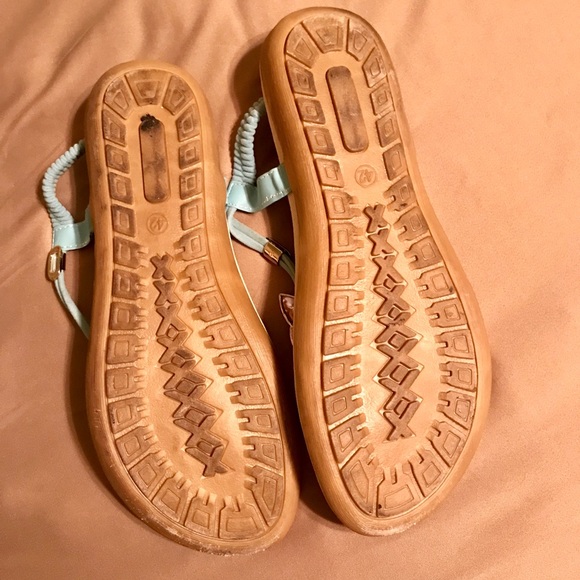 Shoes | Baby Blue Thong Sandals With Owl | Poshmark
